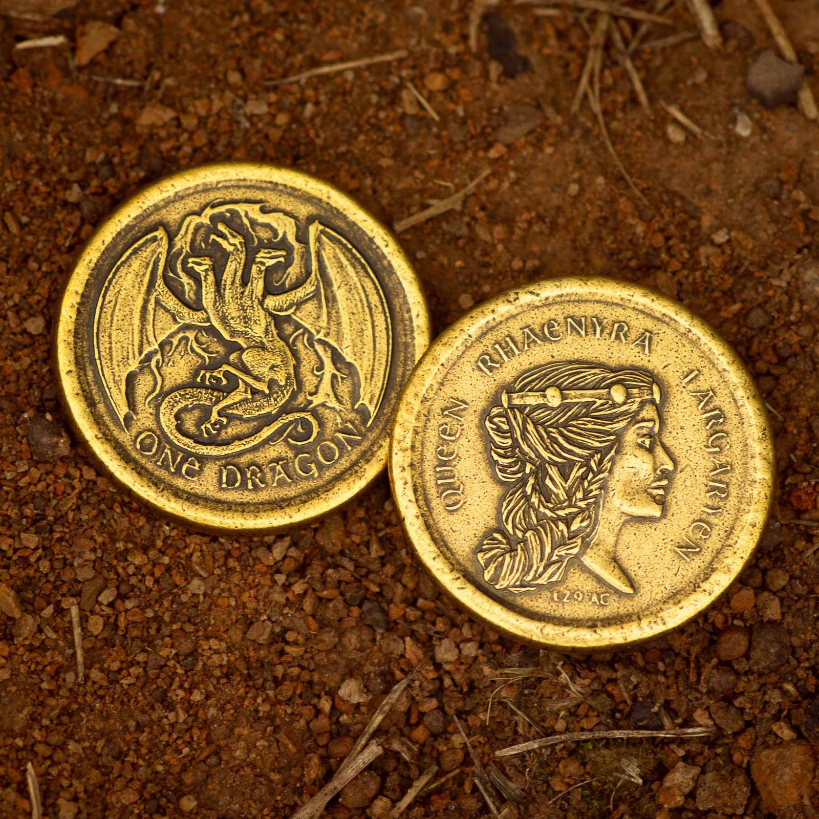 Rhaenyra Targaryen Golden Dragon Coin