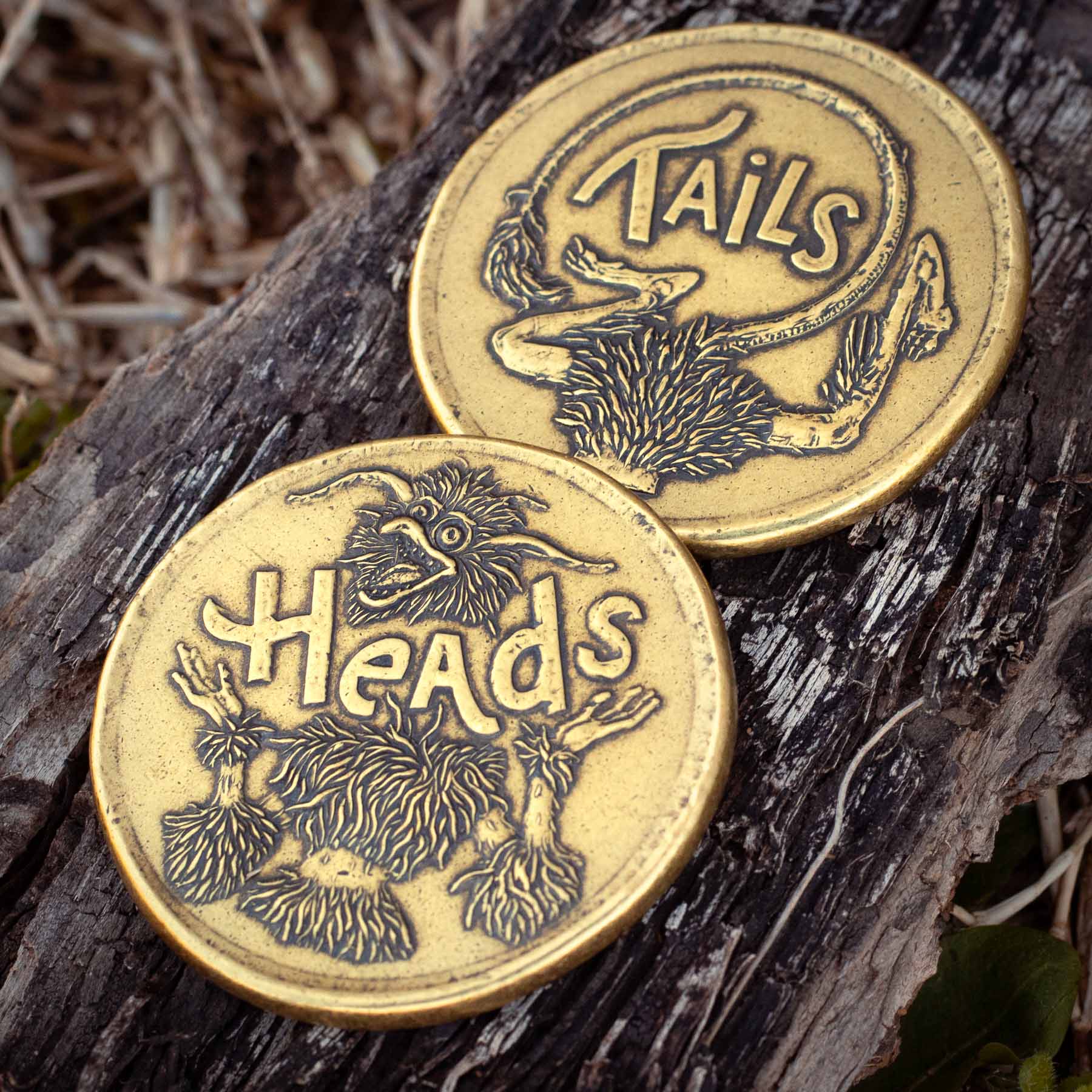 Labyrinth Firey Heads or Tails Decision Maker Coin | Shire Post Mint