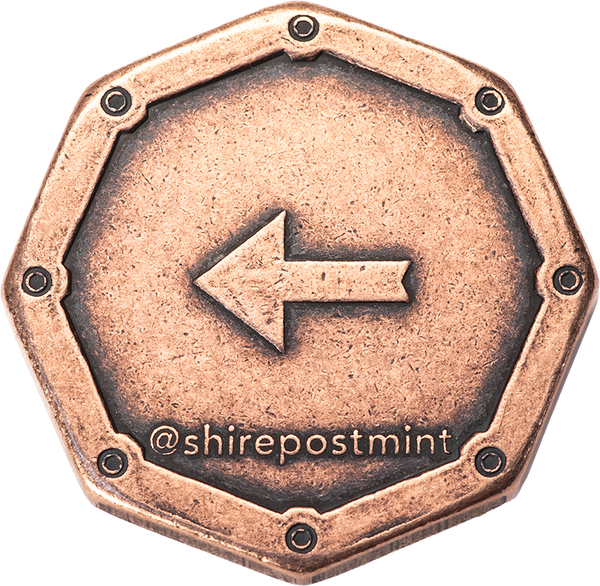 Magic Octagon Brain Teaser Coin in Solid Copper