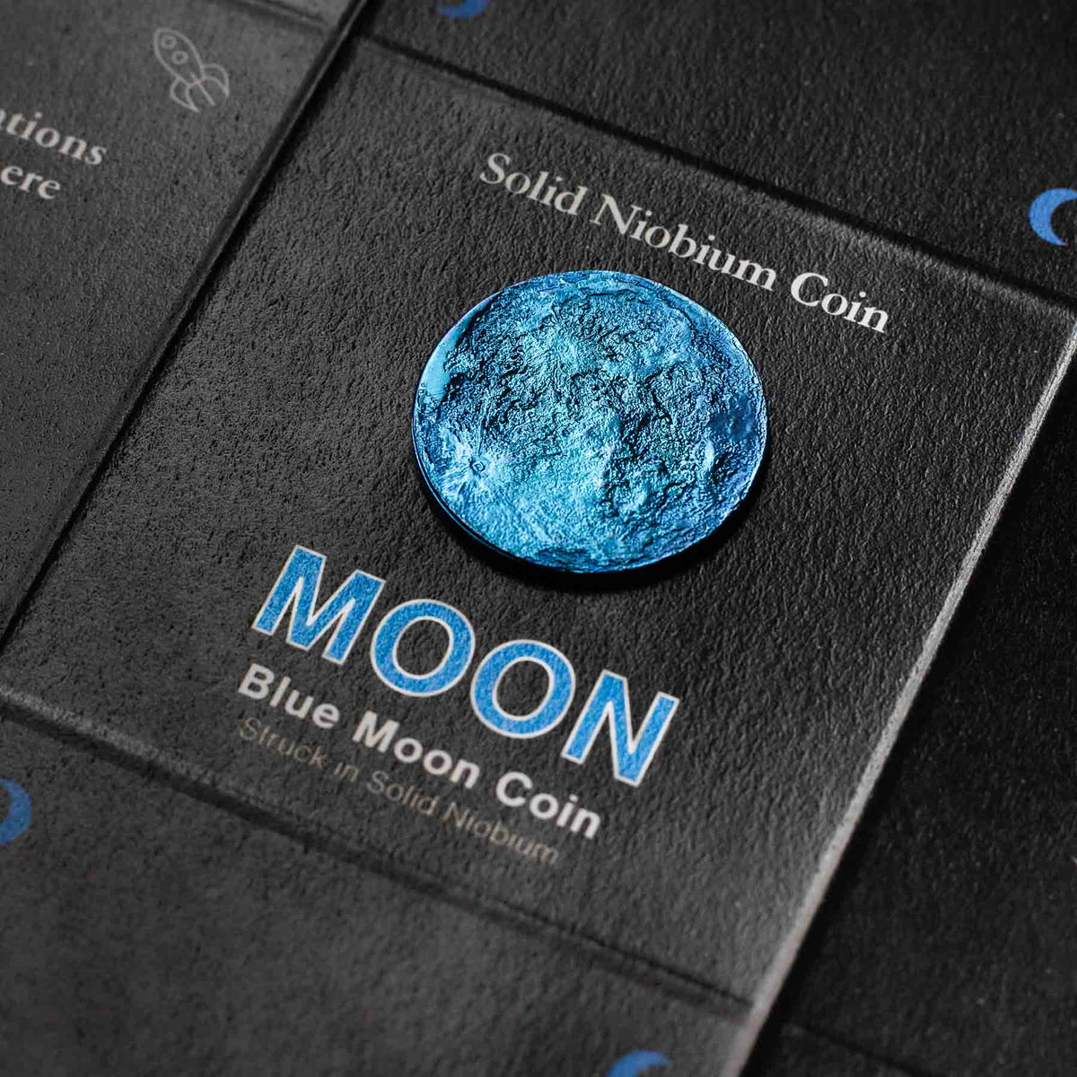 Blue Moon Coin - 1 in / 26 mm Anodized Niobium