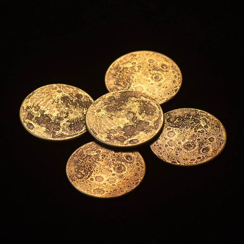 Harvest Moon Bundle - Set of 5 Brass Moon Coins | Shire Post Mint