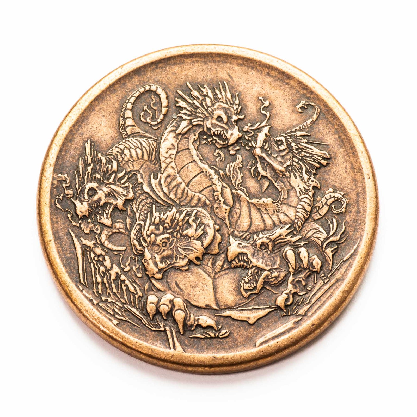 Fire Dragon and Ice Hydra Copper Token - Rare Elements Foundry | Shire ...