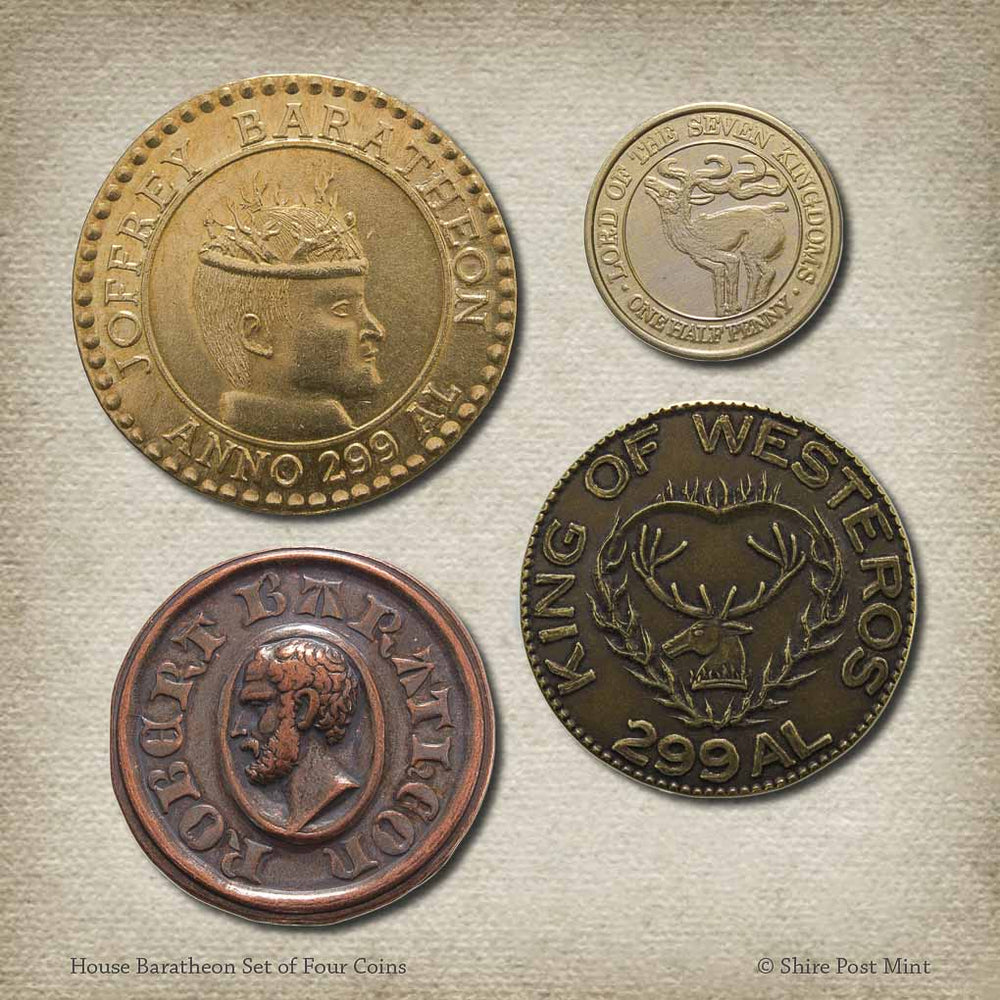 House Baratheon Set of Four Coins - A Game of Thrones