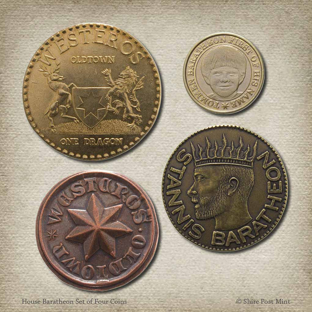 House Baratheon Set of Four Coins - A Game of Thrones
