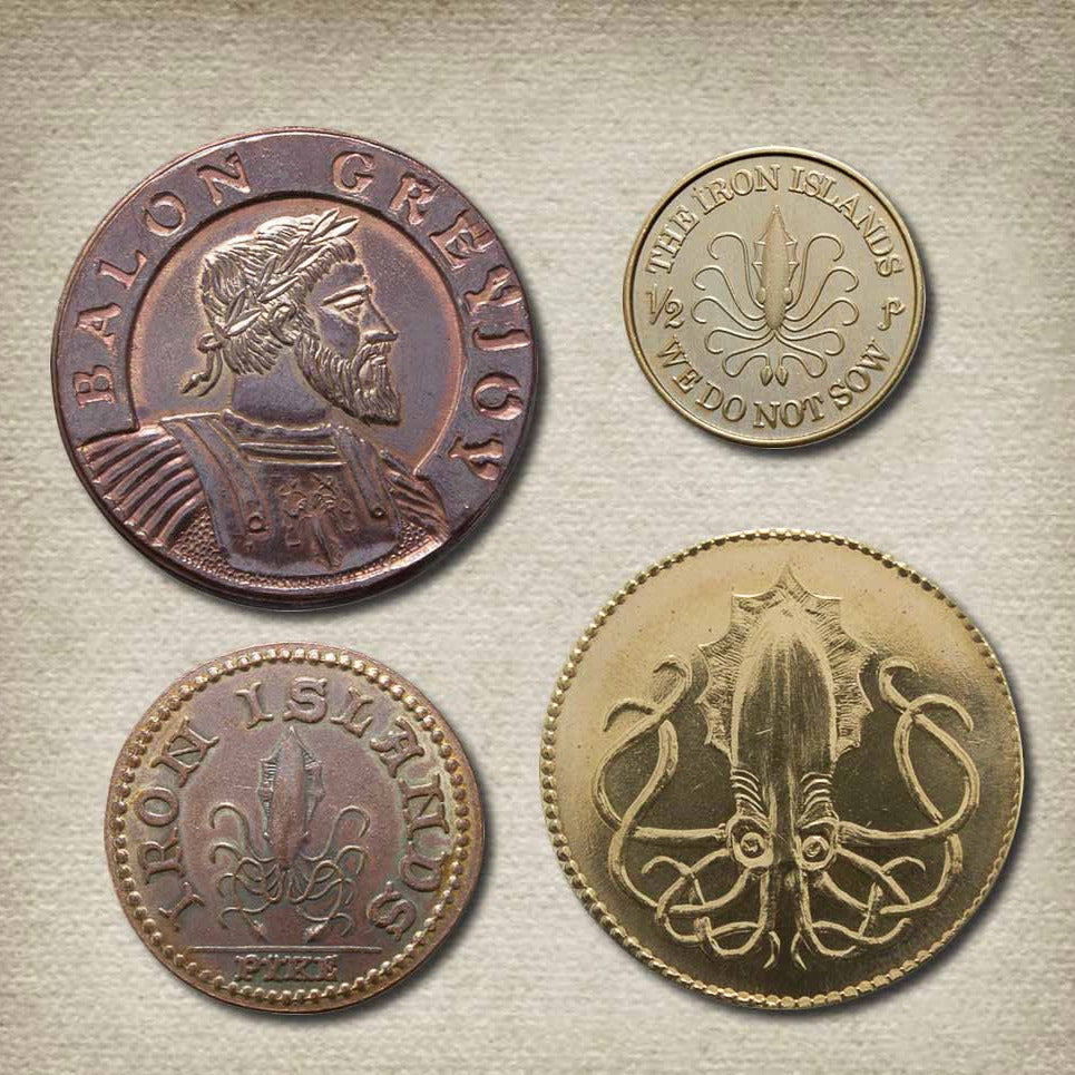 House Greyjoy Set of Four Coins - A Game of Thrones