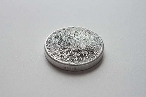 Ultra Chunky 1 in / 26 mm Full Moon Silver Coin