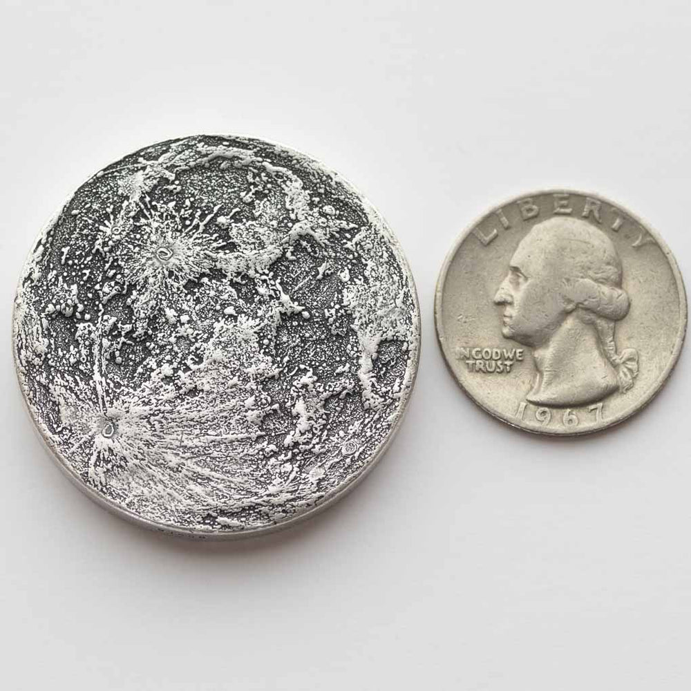 Silver 2 oz. Supermoon Coin - Large 1.5 in / 38 mm Ultra Chunky