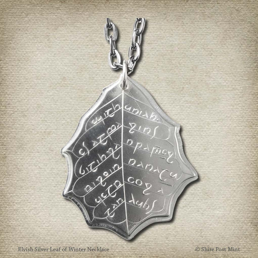 Elvish Silver Leaf of Winter Necklace - The Lord of the Rings