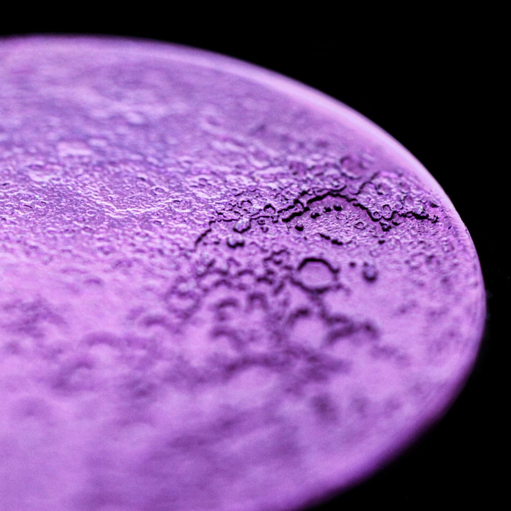 Purple Moon Coin - 1 in / 26 mm Anodized Niobium