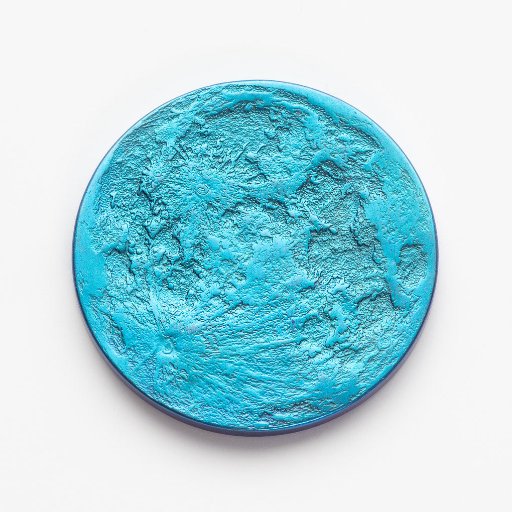 Blue Supermoon Coin - Large 1.5 in / 38 mm Anodized Niobium