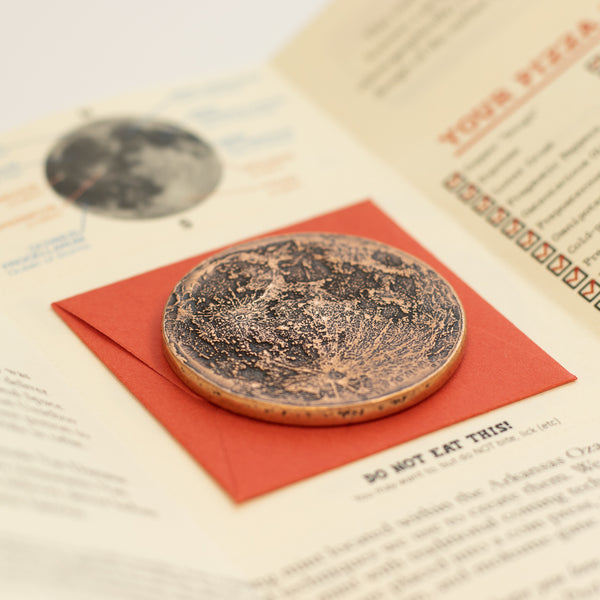 Pizza Moon Supreme Pizza Lunar Coin in Copper with Tiny Pizza Box