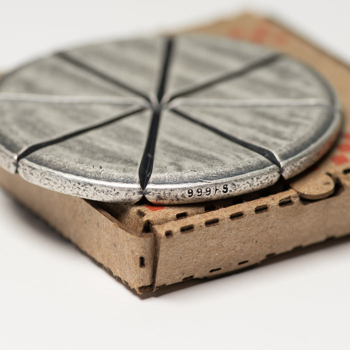 Pizzas of Eight Breakable Supreme Pizza Silver Coin with two Tiny Pizz