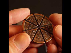 Pizzas of Eight Breakable Supreme Pizza Coin with two Tiny Pizza Boxes