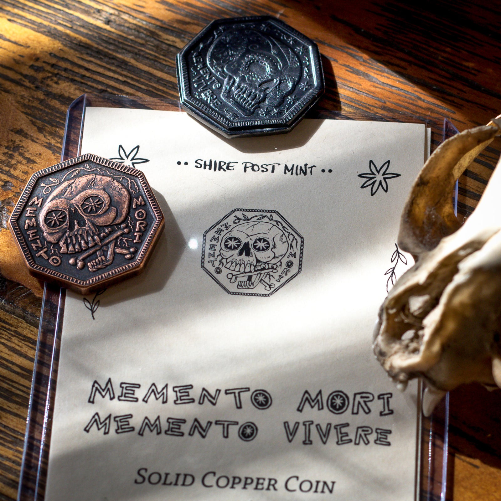 Memento Mori / Memento Vivere Reminder Copper Coin | Shire Post Mint